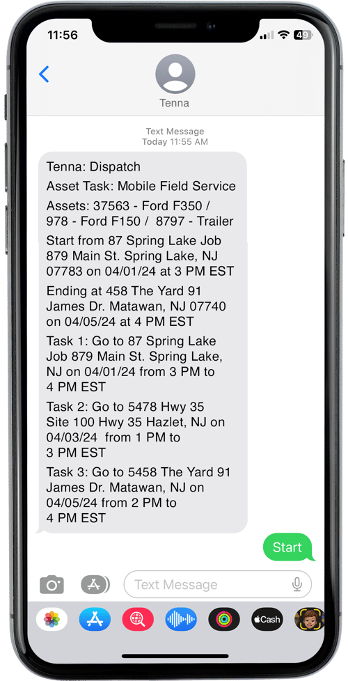 SMS Dispatch - Tenna Resource Management