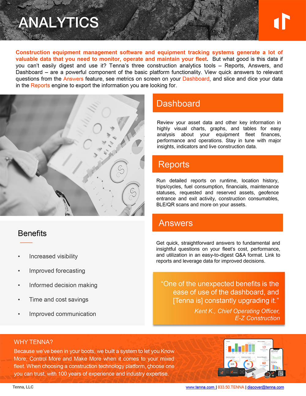 One Pager - Analytics